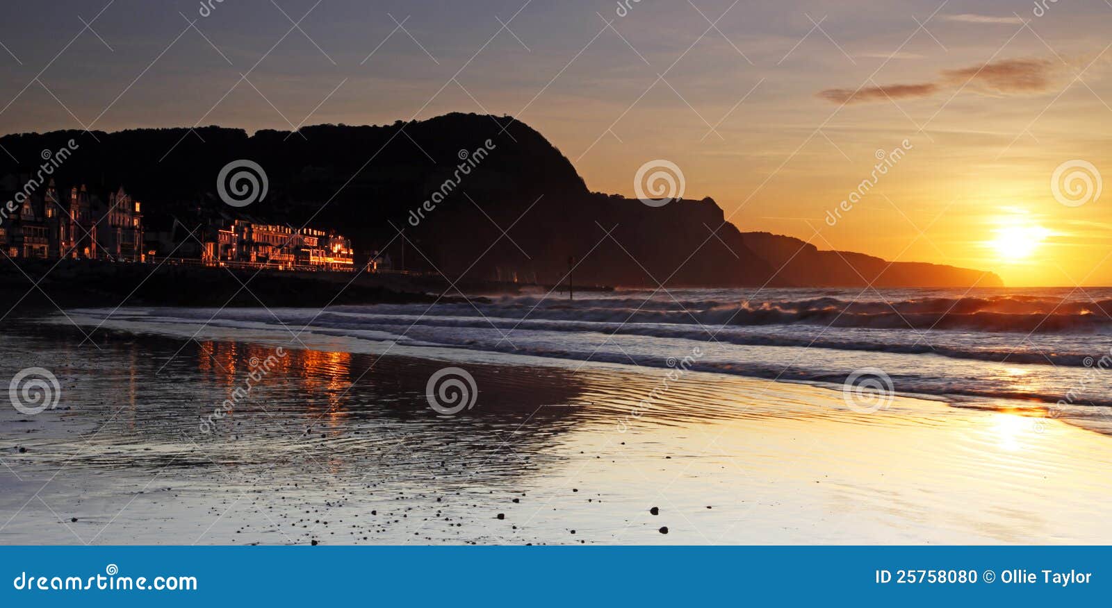 Sidmouth in Devon by Sunlight Stock Photo - Image of coast, evening ...