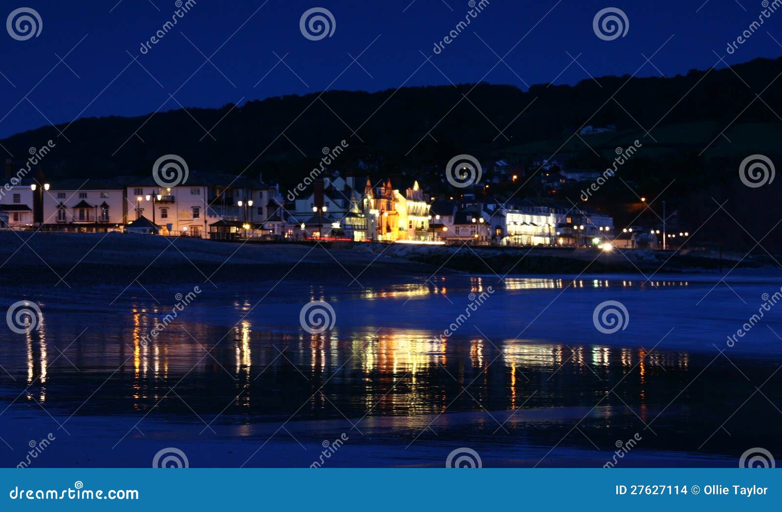 Sidmouth in Devon by Sunlight Stock Photo - Image of sand, shingle ...