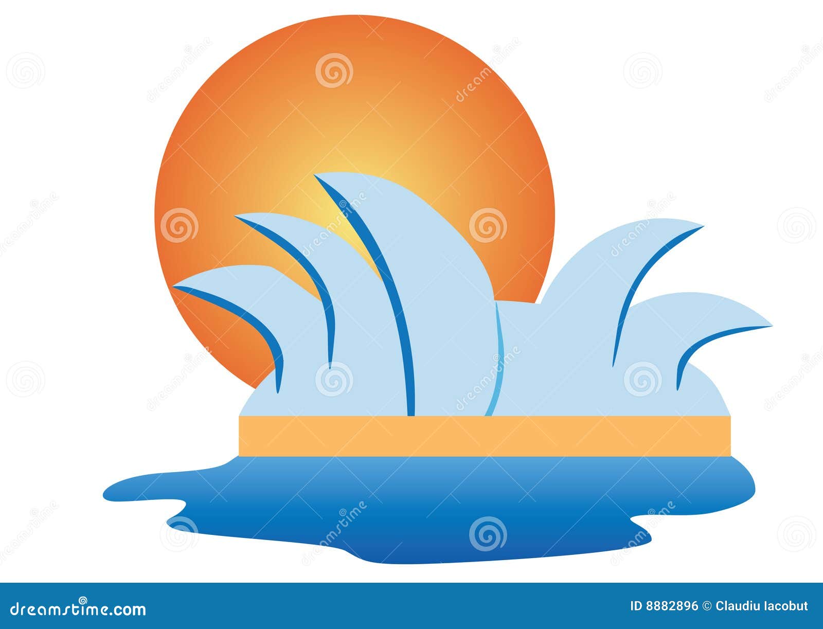Sidney Opera house stock vector. Illustration of landmark - 8882896