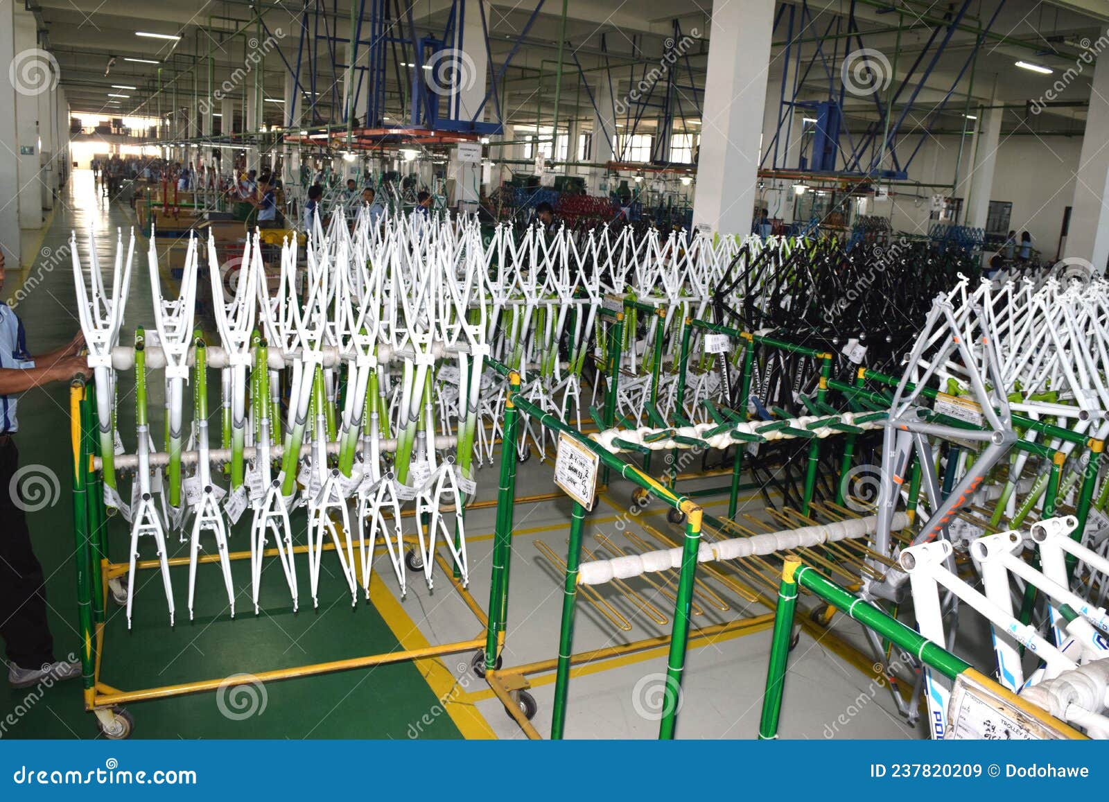 Workers Check on the Assembly Line at the Assembly Bicycle Bike ...