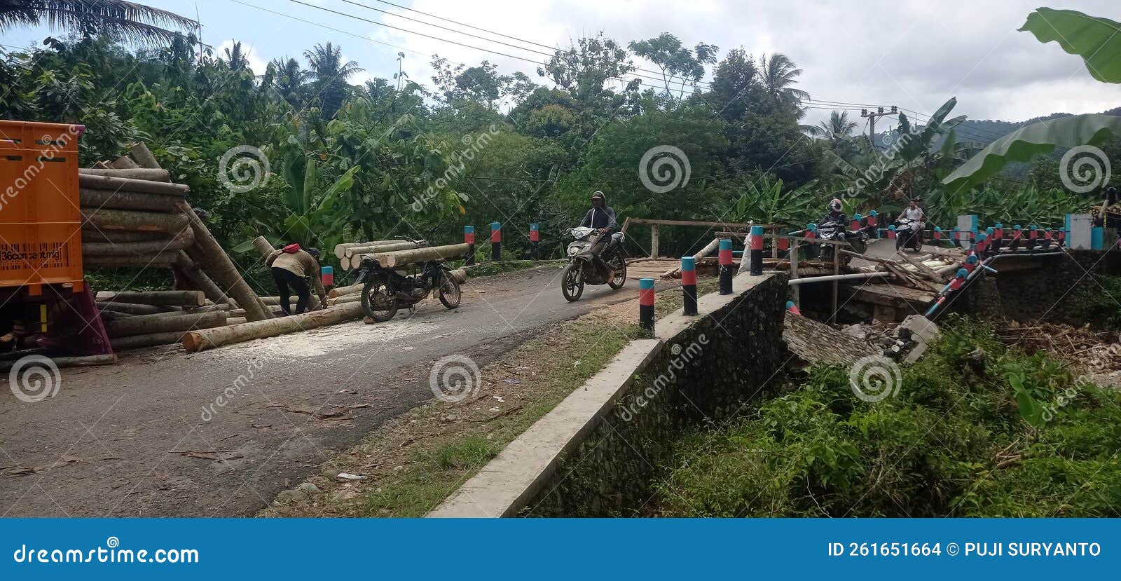 A Village Bridge Editorial Photo | CartoonDealer.com #111455111