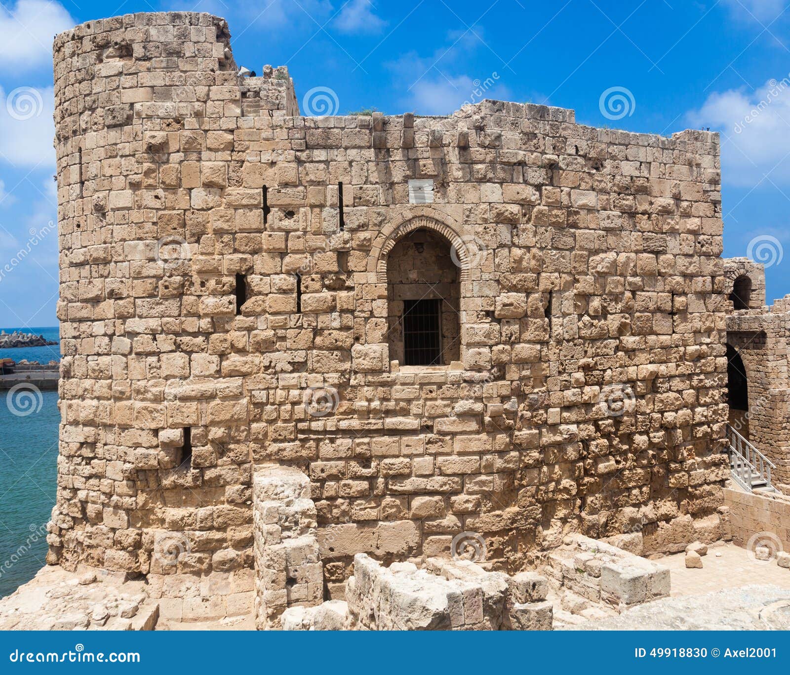 Sidon Crusader Sea Castle in Lebanon Stock Photo - Image of ancient ...