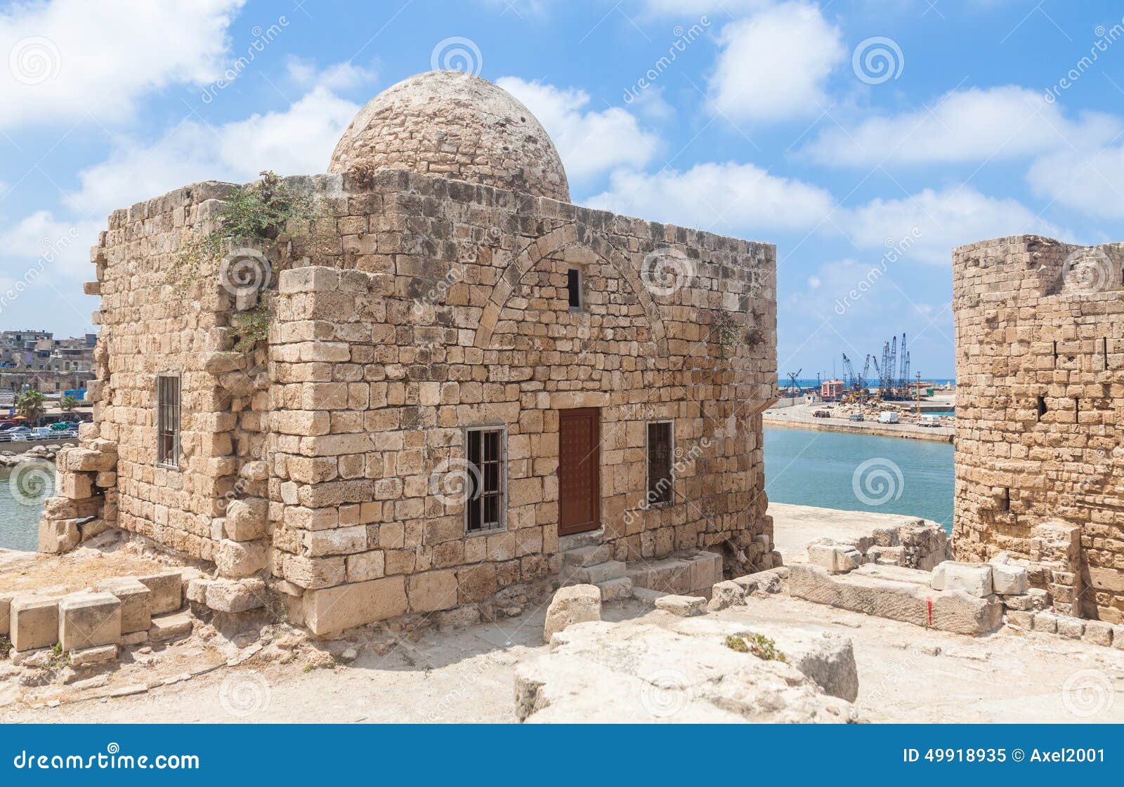 Sidon Crusader Castle, Saida, Lebanon Stock Image | CartoonDealer.com ...