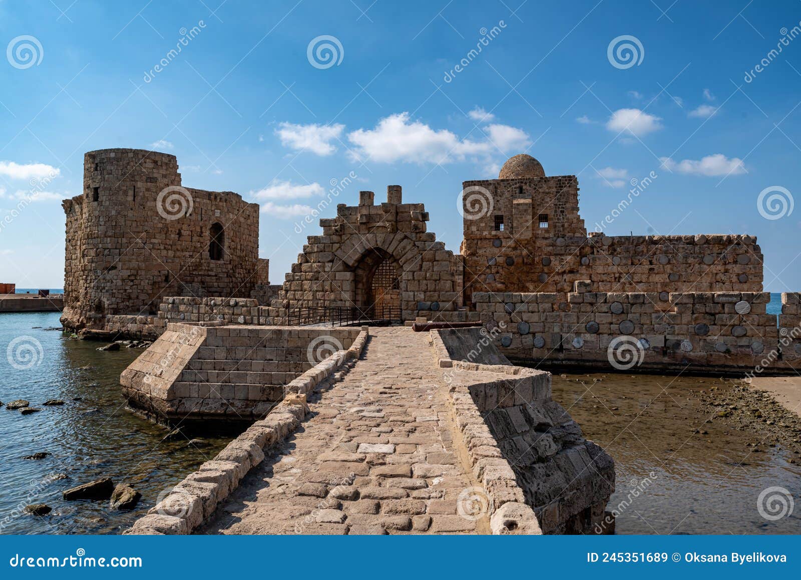 Sidon Sea Castle, Built by the Crusaders, Lebanon Stock Image - Image ...