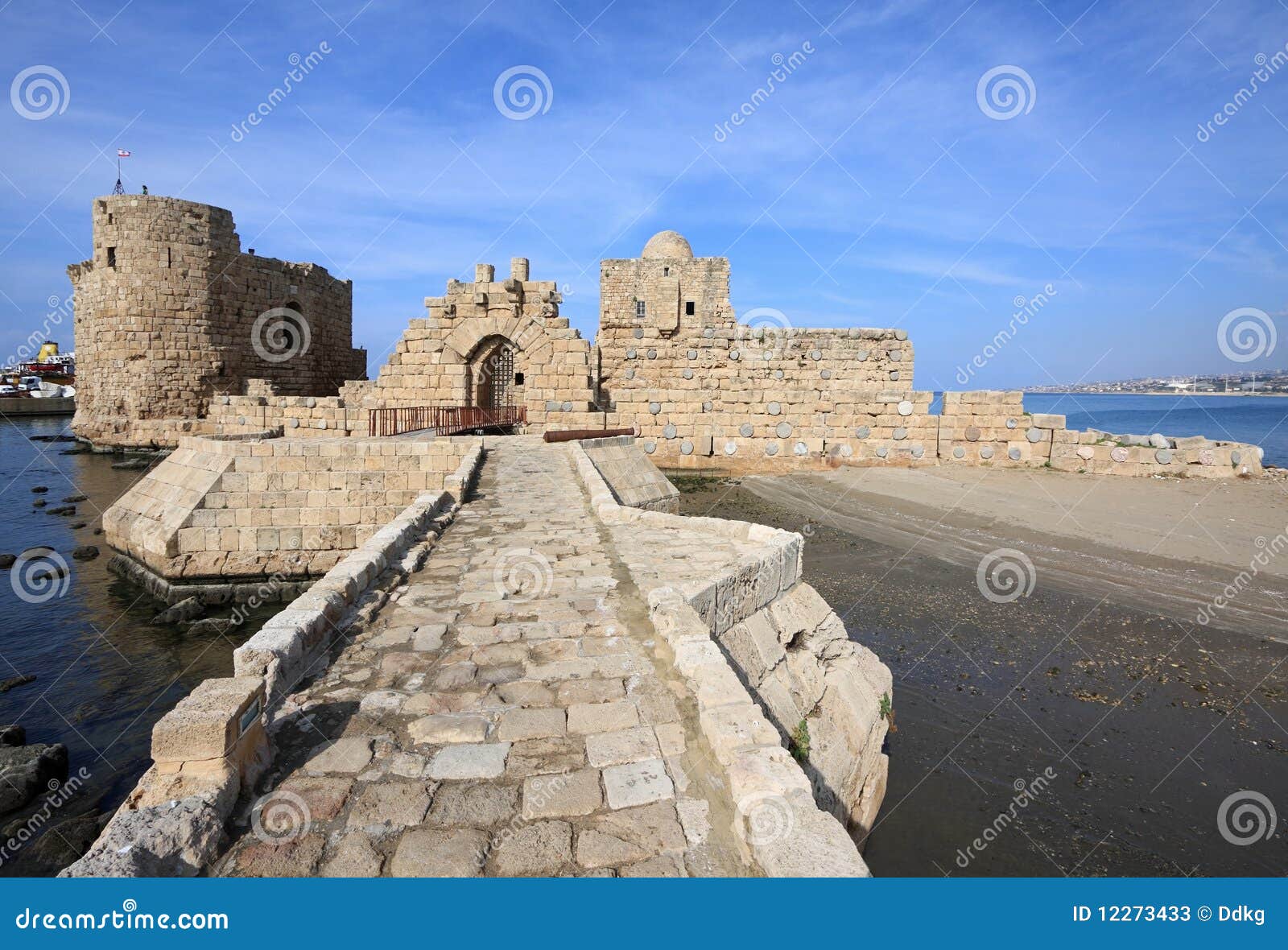 Sidon Sea Castle, Lebanon stock image. Image of scene - 12273433