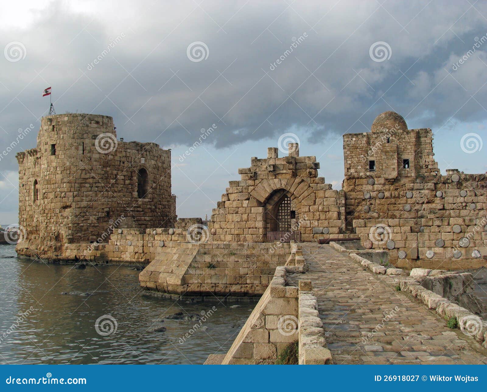 Sidon Sea Castle (Lebanon) stock image. Image of asian - 26918027