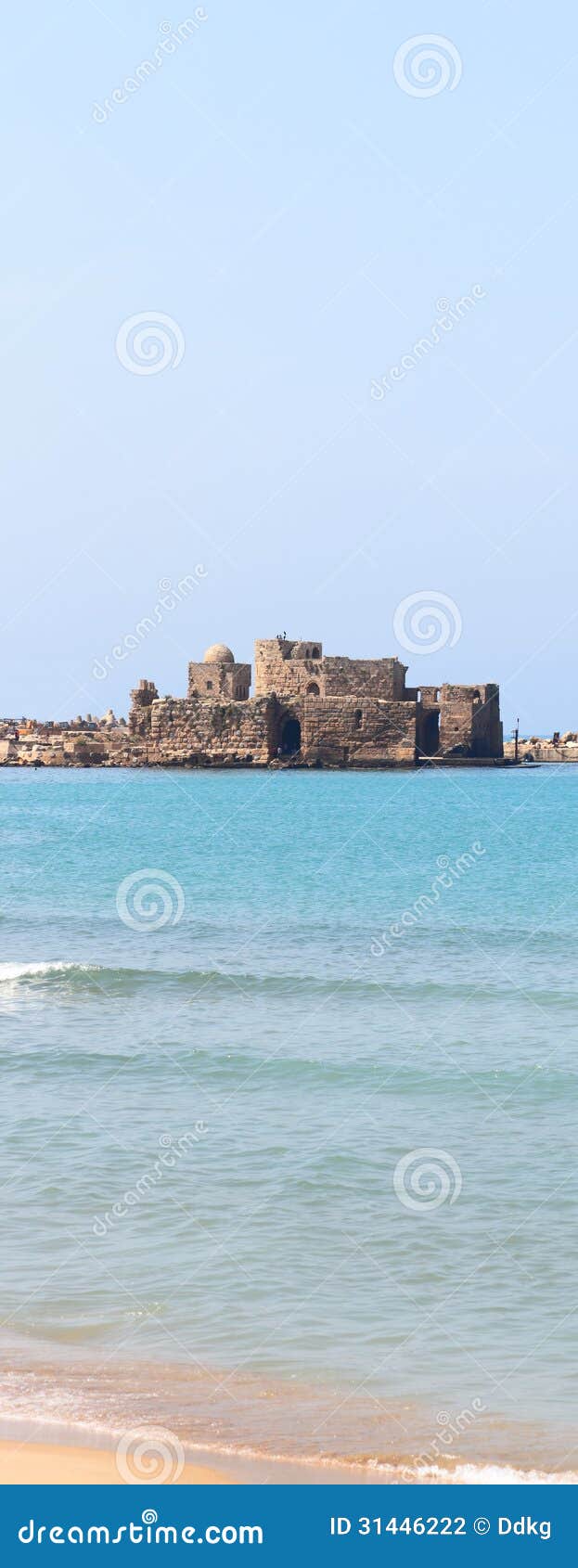 Sidon Sea Castle, Lebanon stock photo. Image of mediterranean - 31446222