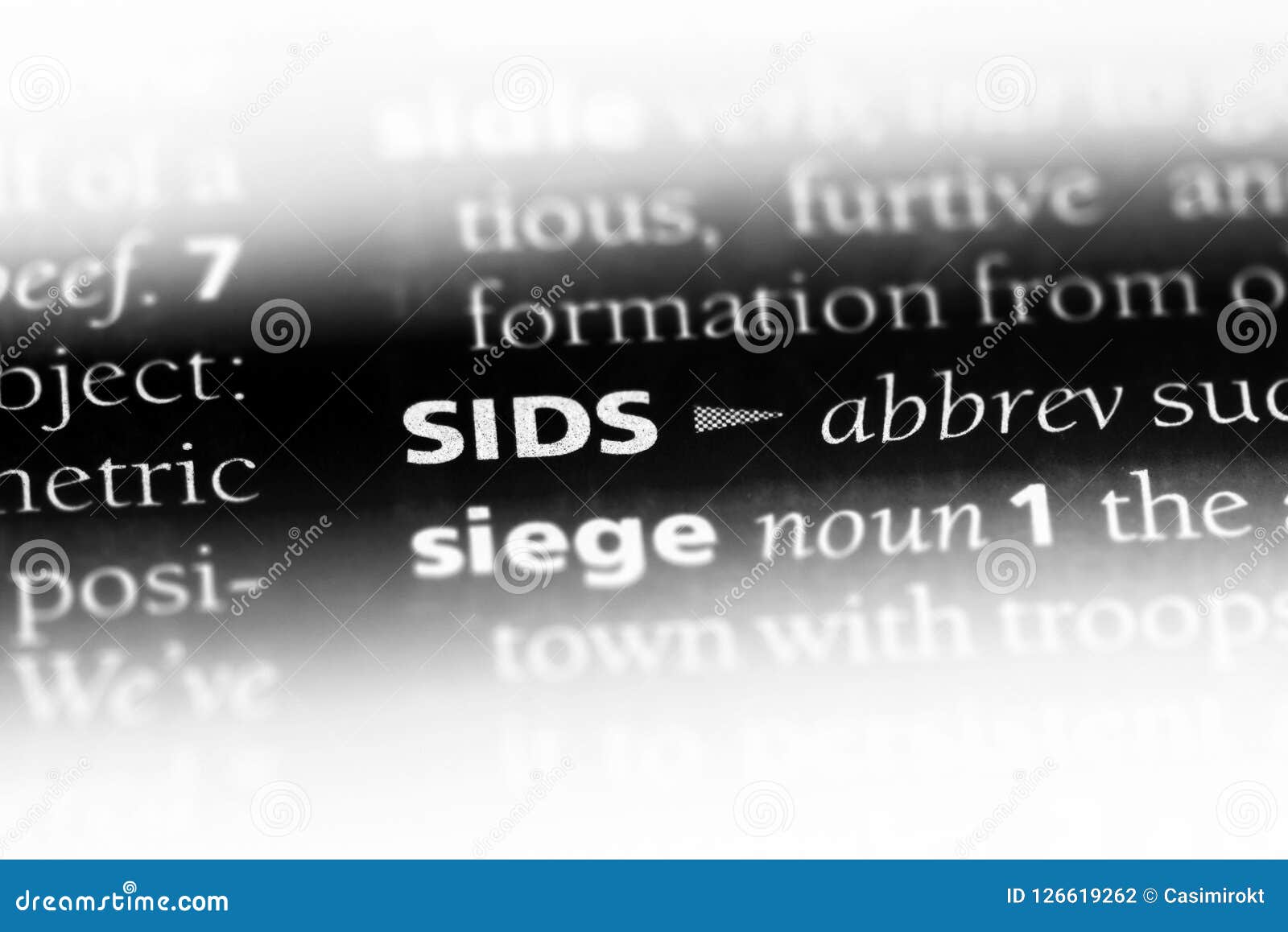 Sids stock photo. Image of isolated, word, info, definition - 126619262