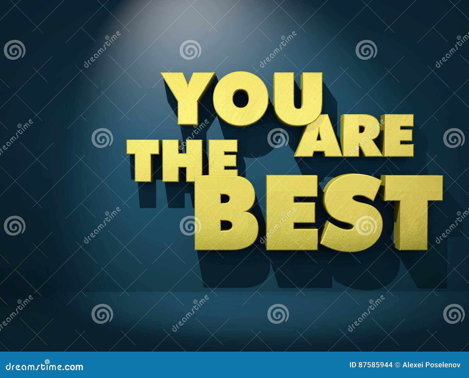 Sie Sind Der Beste Goldene Text Gegen Dunklen Hintergrund Stock ...