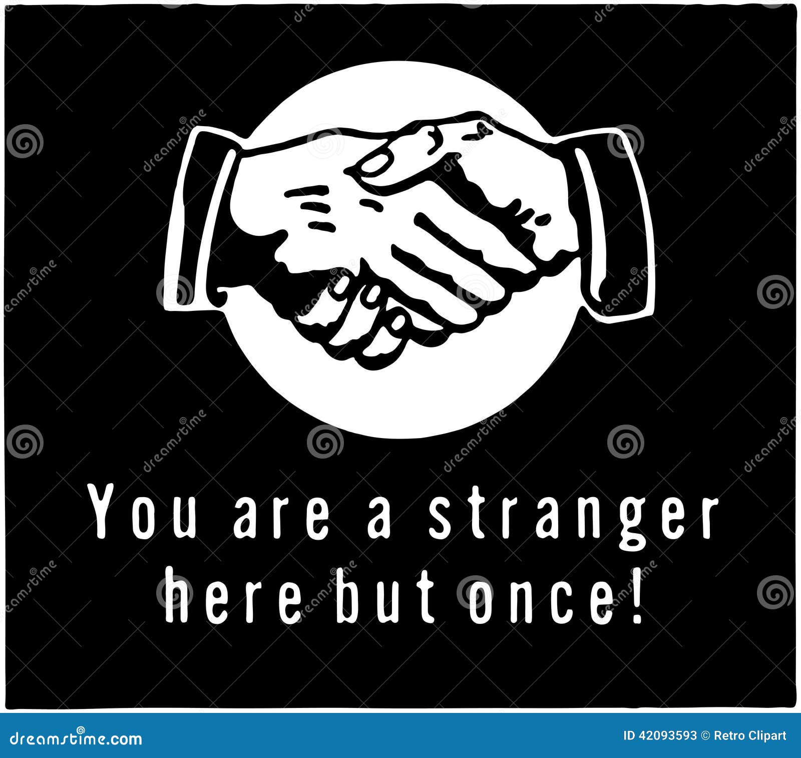 Sie sind ein Fremder vektor abbildung. Illustration von hände - 42093593
