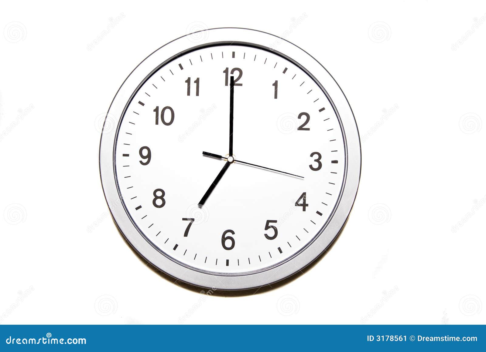 Sieben Uhr stockbild. Bild von zeit, konzept, zeichen - 3178561