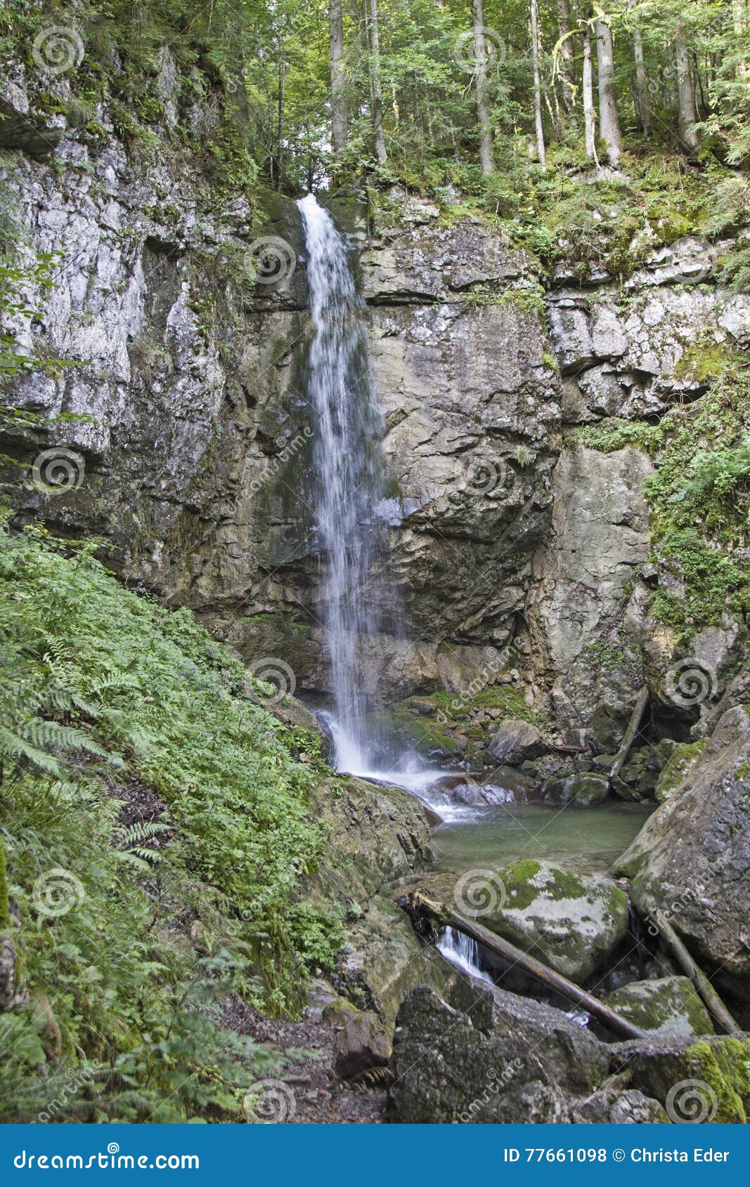 Siebli waterfall stock photo. Image of waterfall, upper - 77661098