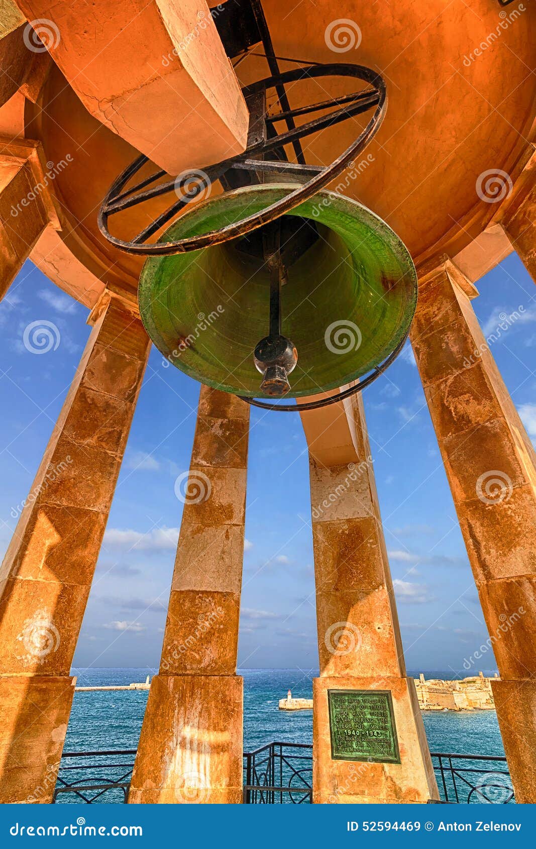 Siege Bell Memorial, Valletta, Malta Stock Image - Image of heritage ...