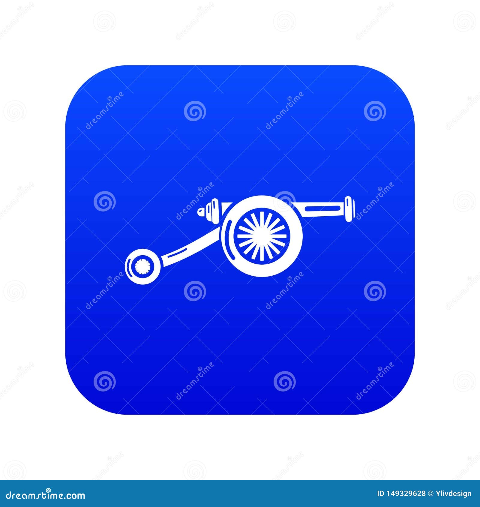 Siege Gun Icon Blue Vector | CartoonDealer.com #149329628