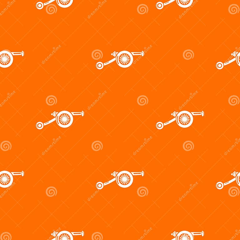 Siege Gun Pattern Vector Orange Stock Vector - Illustration of isolated ...