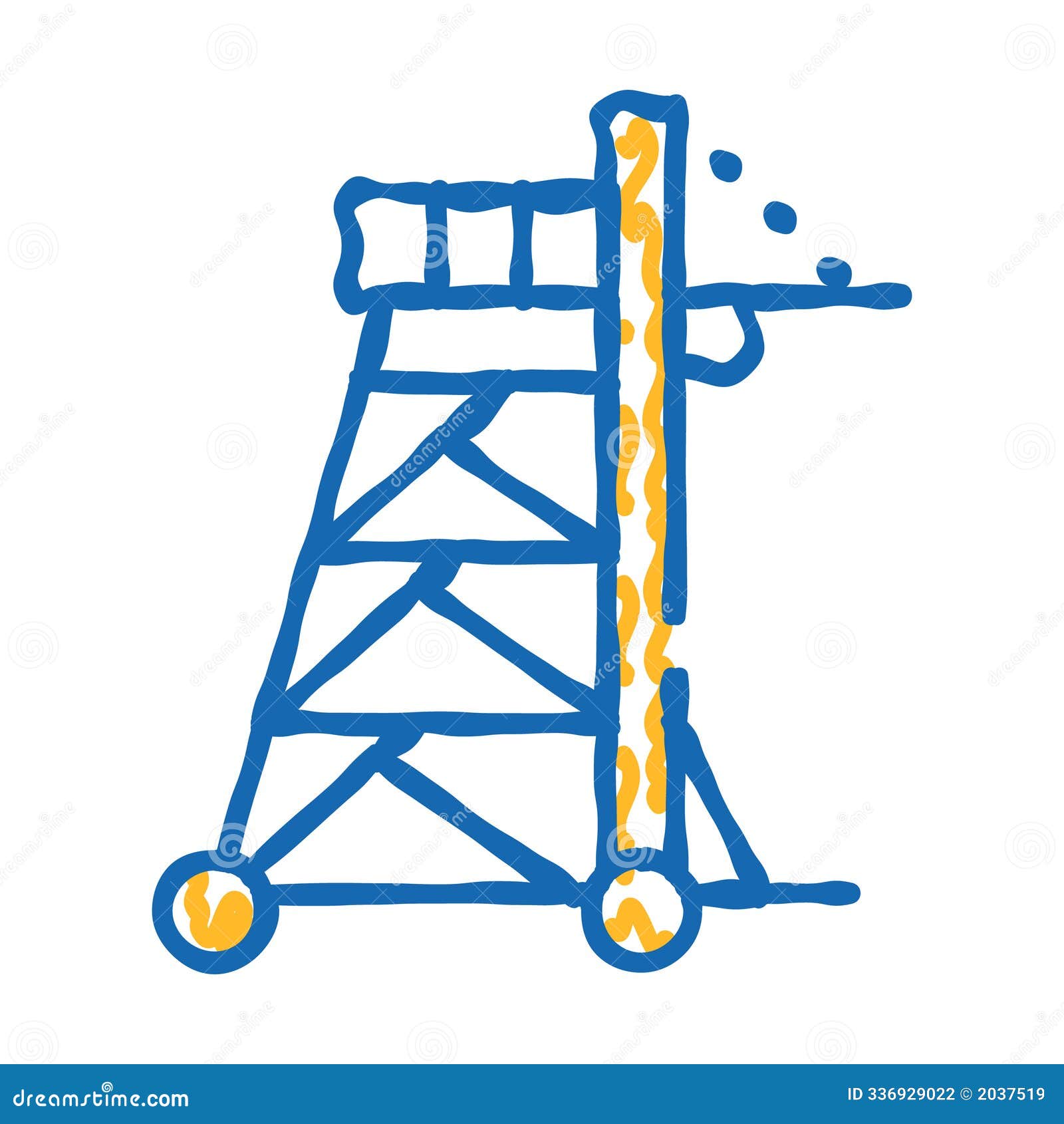 Siege Tower Icon Doodle Illustration Stock Vector - Illustration of ...