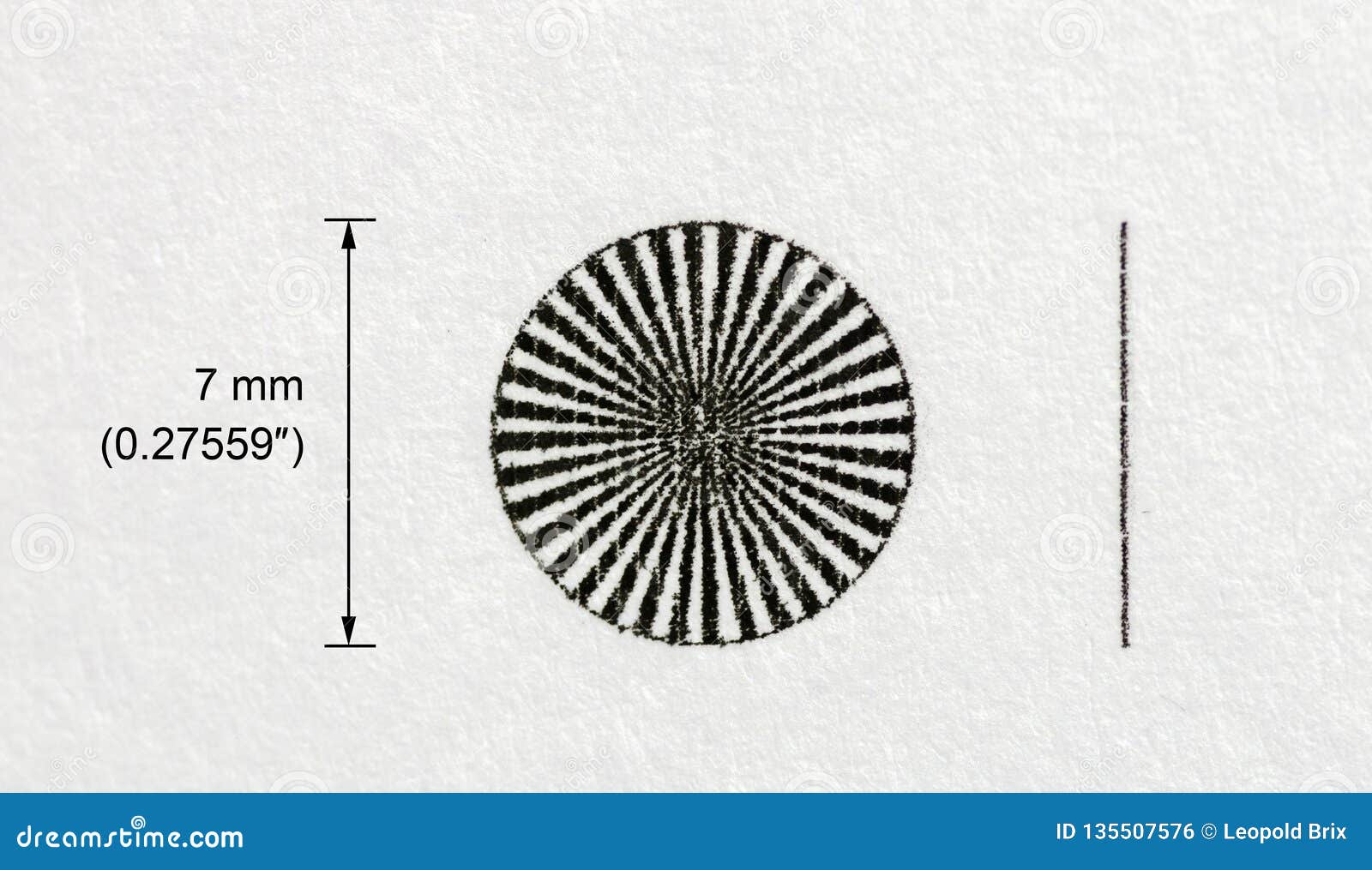 Test pattern of a printer stock photo. Image of millimeter - 135507576