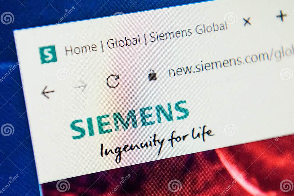 Siemens Web Site. Selective Focus. Editorial Photography - Image of ...