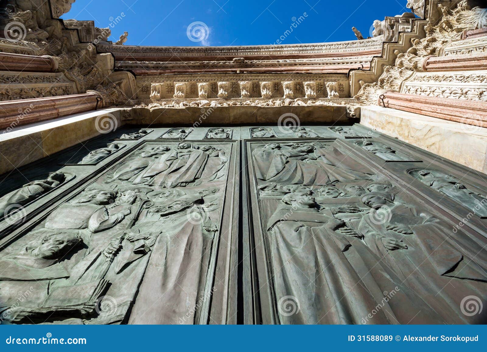 Siena cathedral gates stock image. Image of siena, italy - 31588089