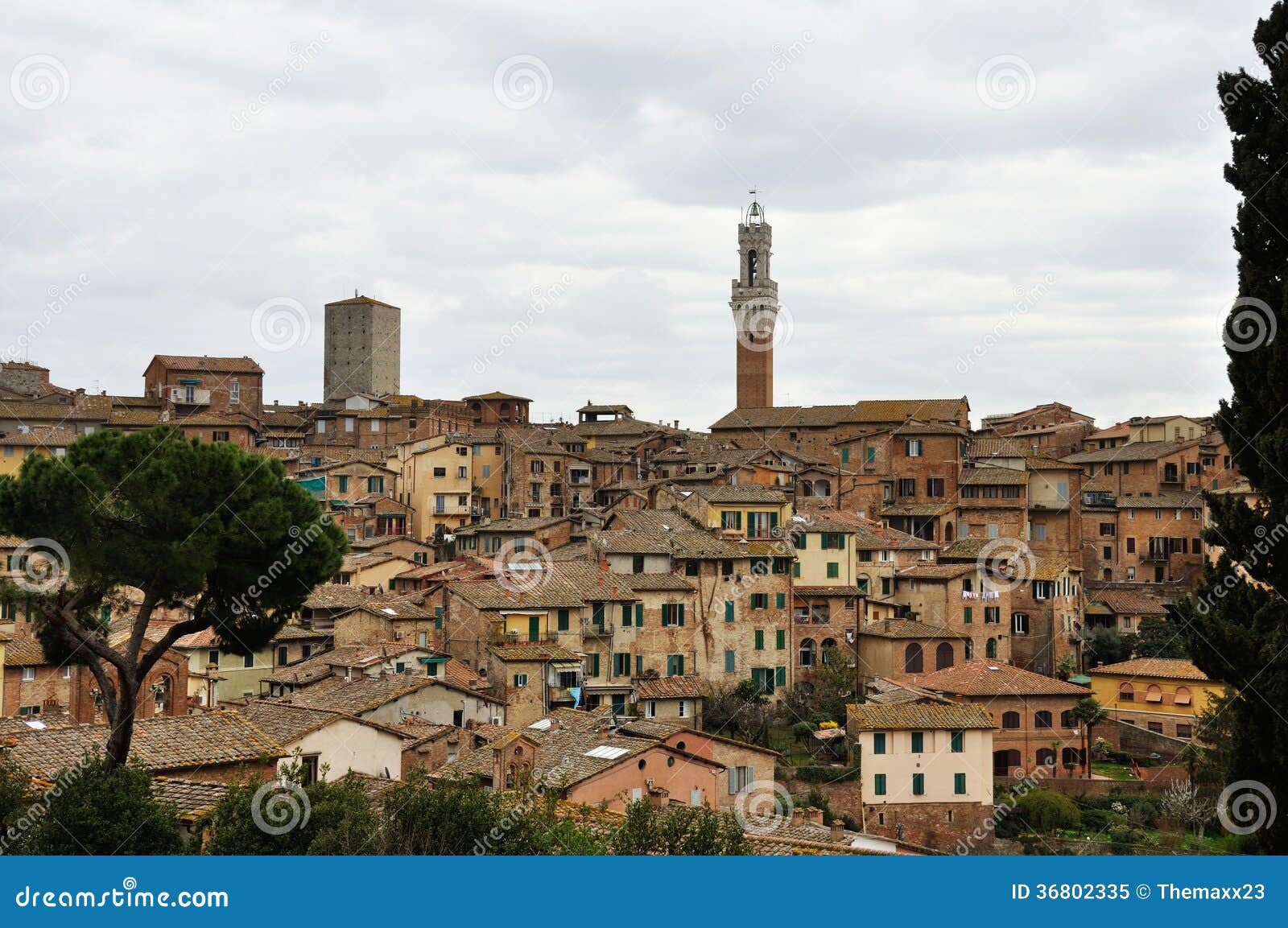 Siena city overview stock image. Image of overview, architectural ...