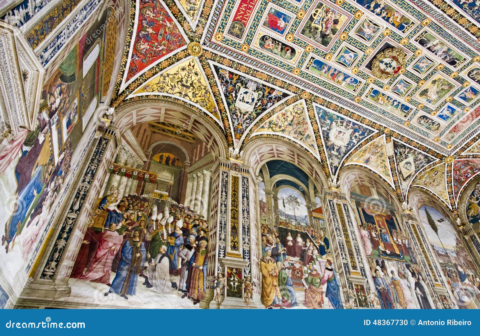 Siena Duomo Library image éditorial. Image du place, architecture ...