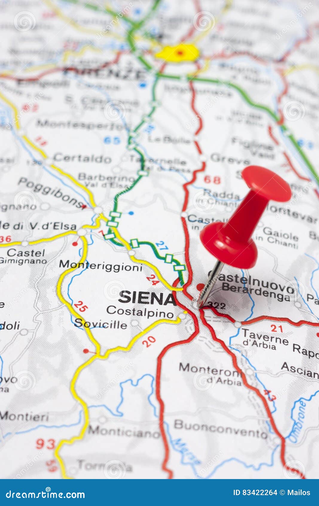 Siena Italy on a Map stock photo. Image of earth, globe - 83422264