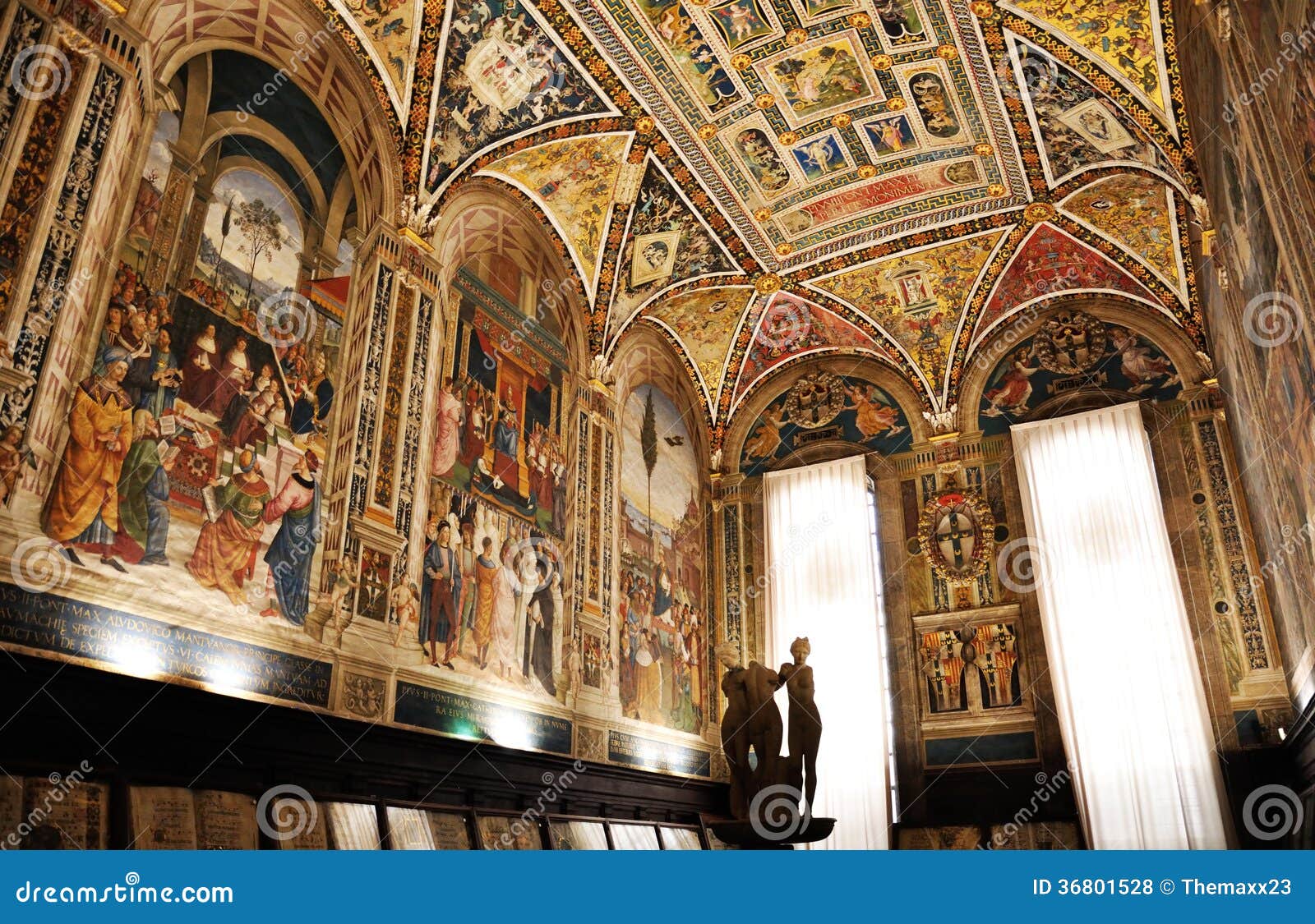 Siena library Piccolomini editorial stock photo. Image of gold - 36801528