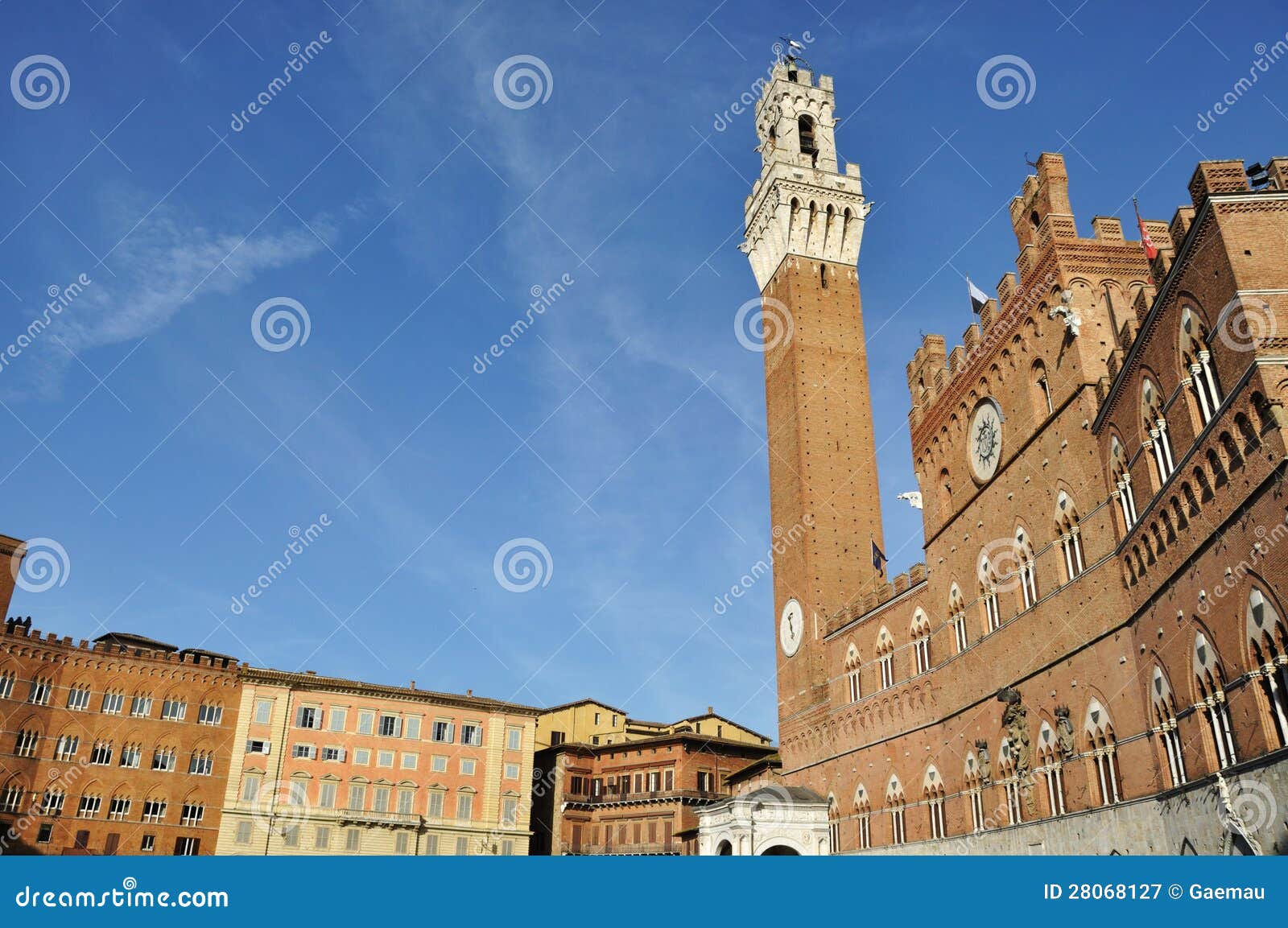 Siena piazza del campo stock image. Image of europe, fonte - 28068127