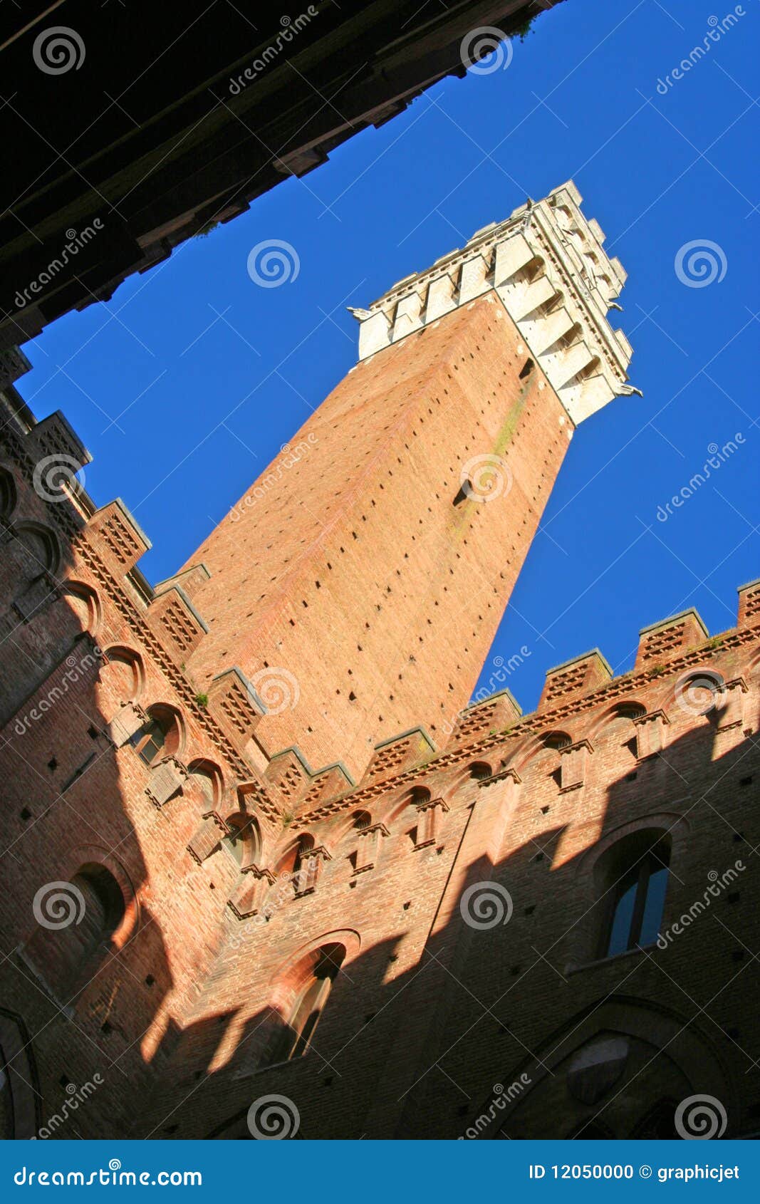Siena s most famous tower stock photo. Image of middle - 12050000