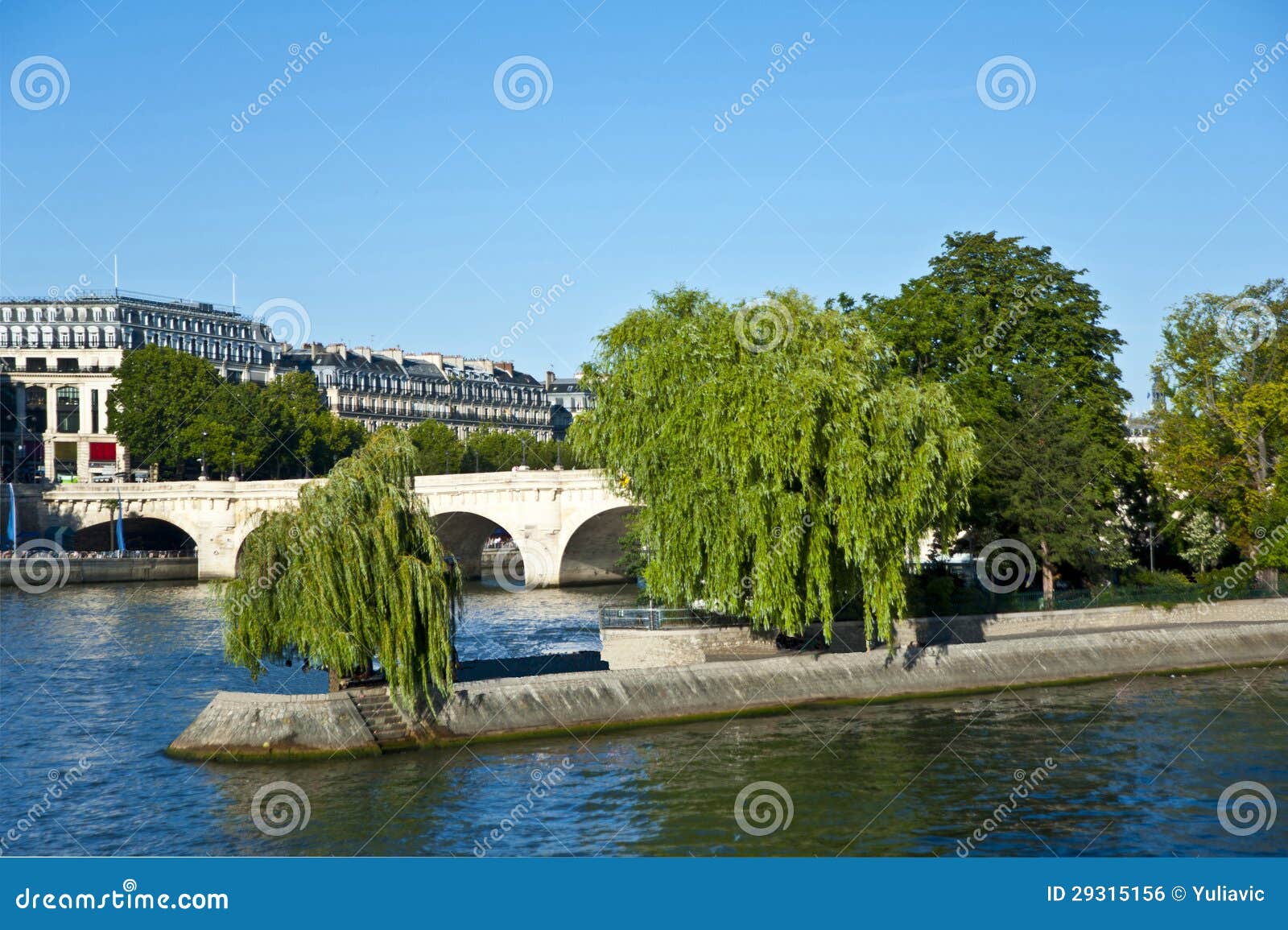 The Siene River in Paris . stock photo. Image of boat - 29315156