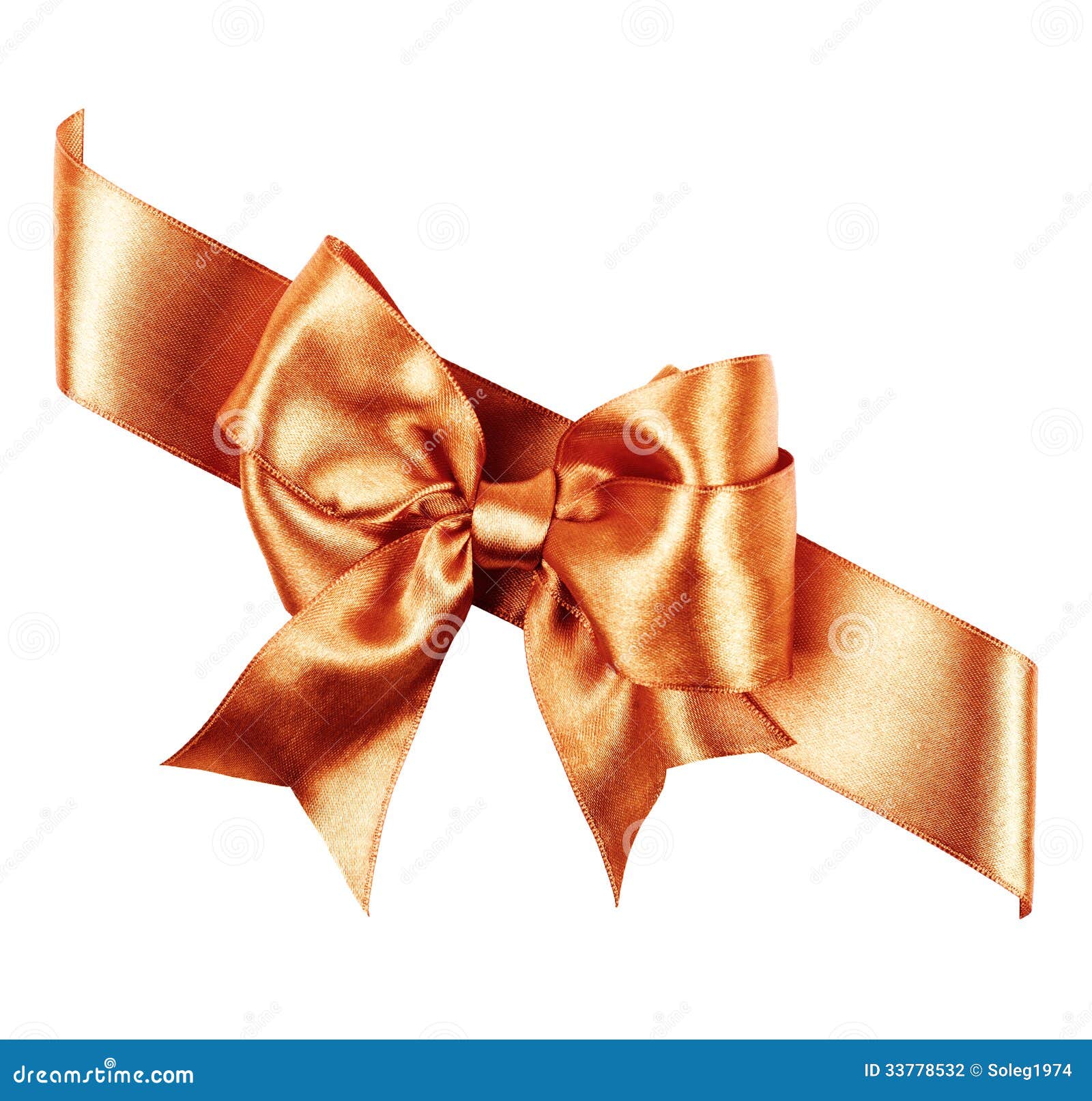 Sienna Bow Made from Silk Ribbon Stock Photo - Image of good ...