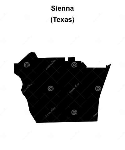Sienna outline map stock illustration. Illustration of border - 357649519