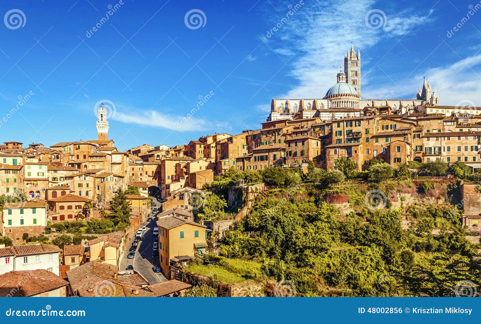 Sienne, Toscane, Italie photo stock. Image du panorama - 48002856