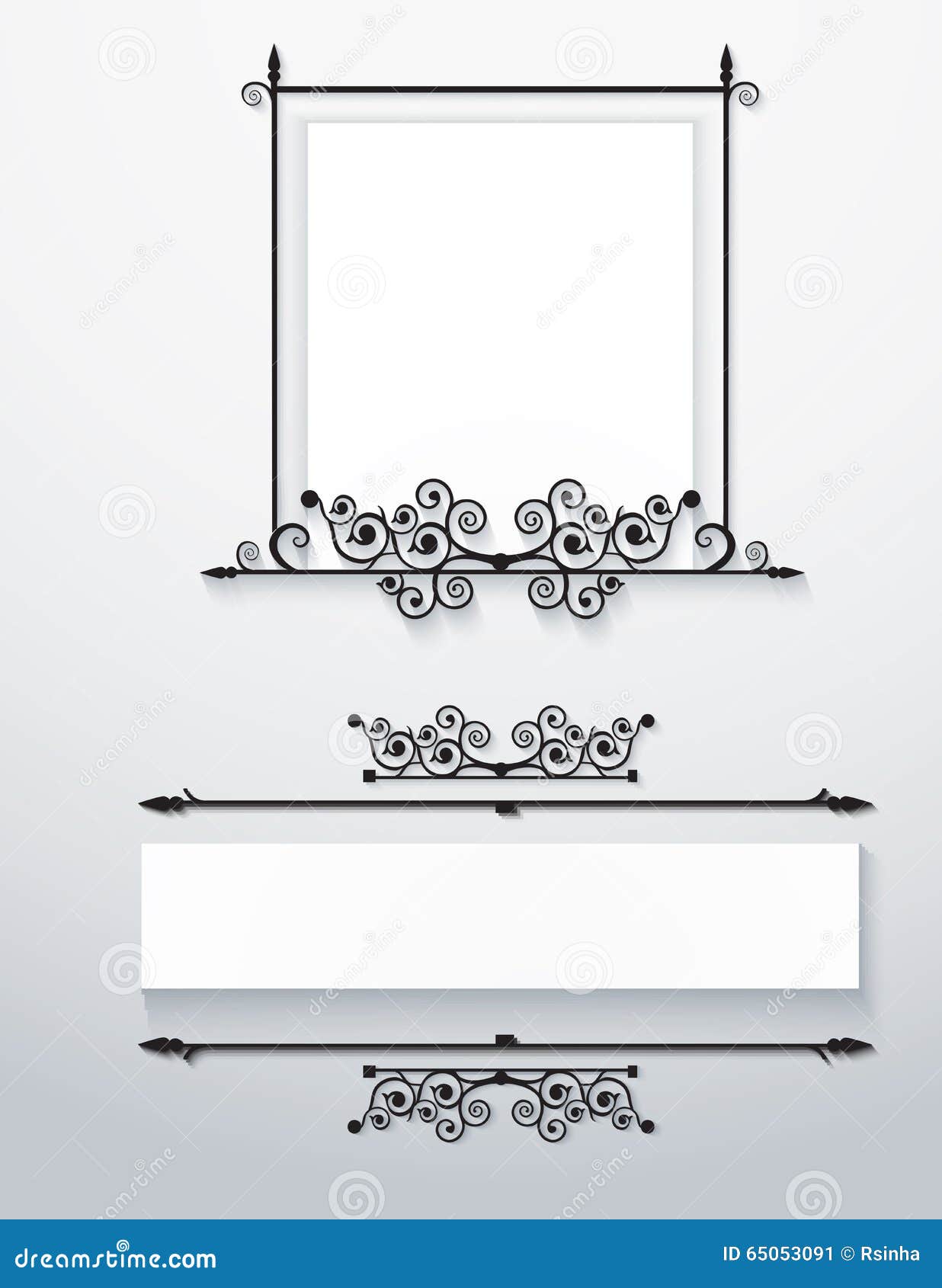 Sier Victorian Kaders Vector Vector Illustratie - Illustration of ...