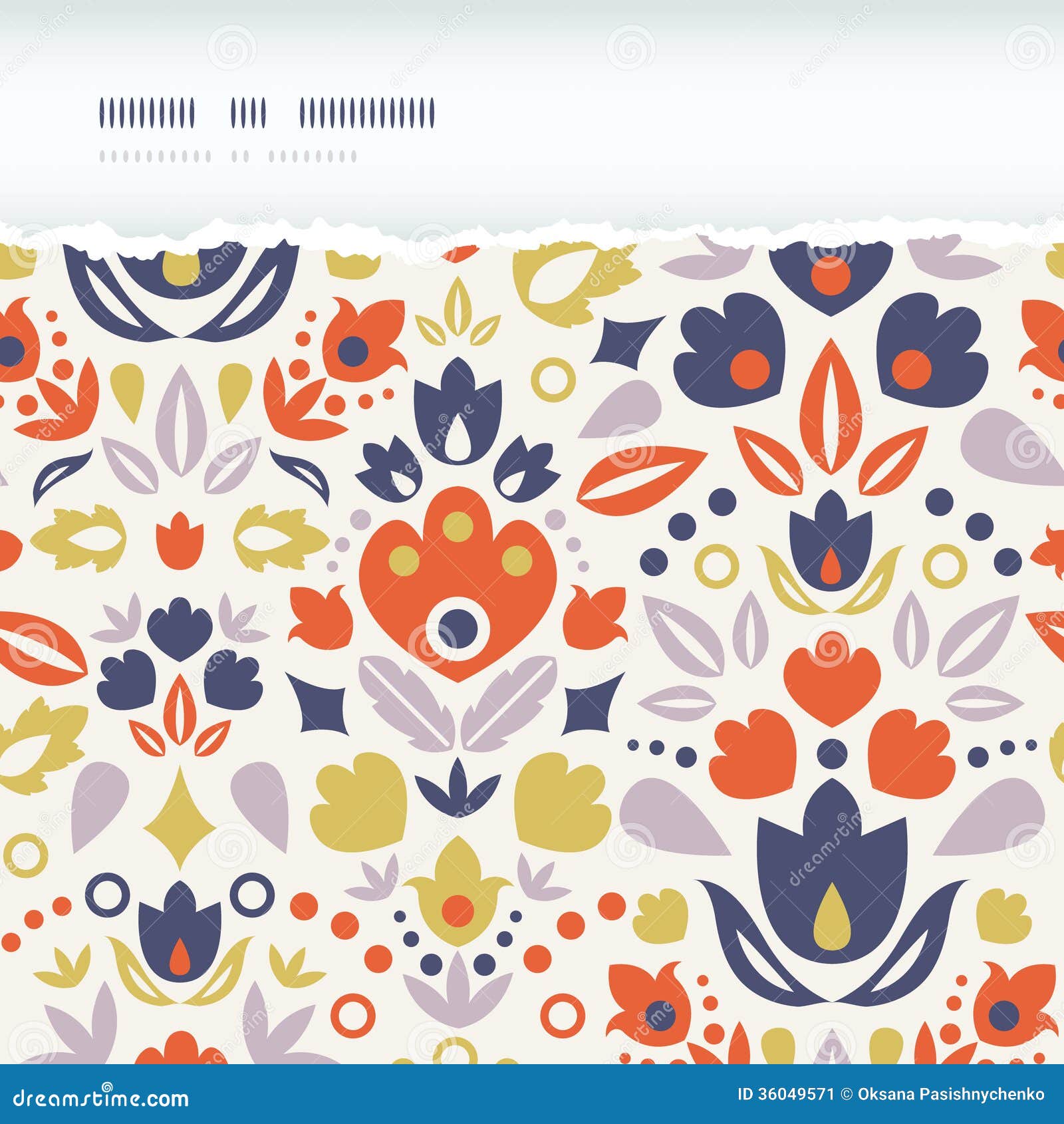 Sier Volkstulpen Horizontaal Gescheurd Kader Vector Illustratie ...