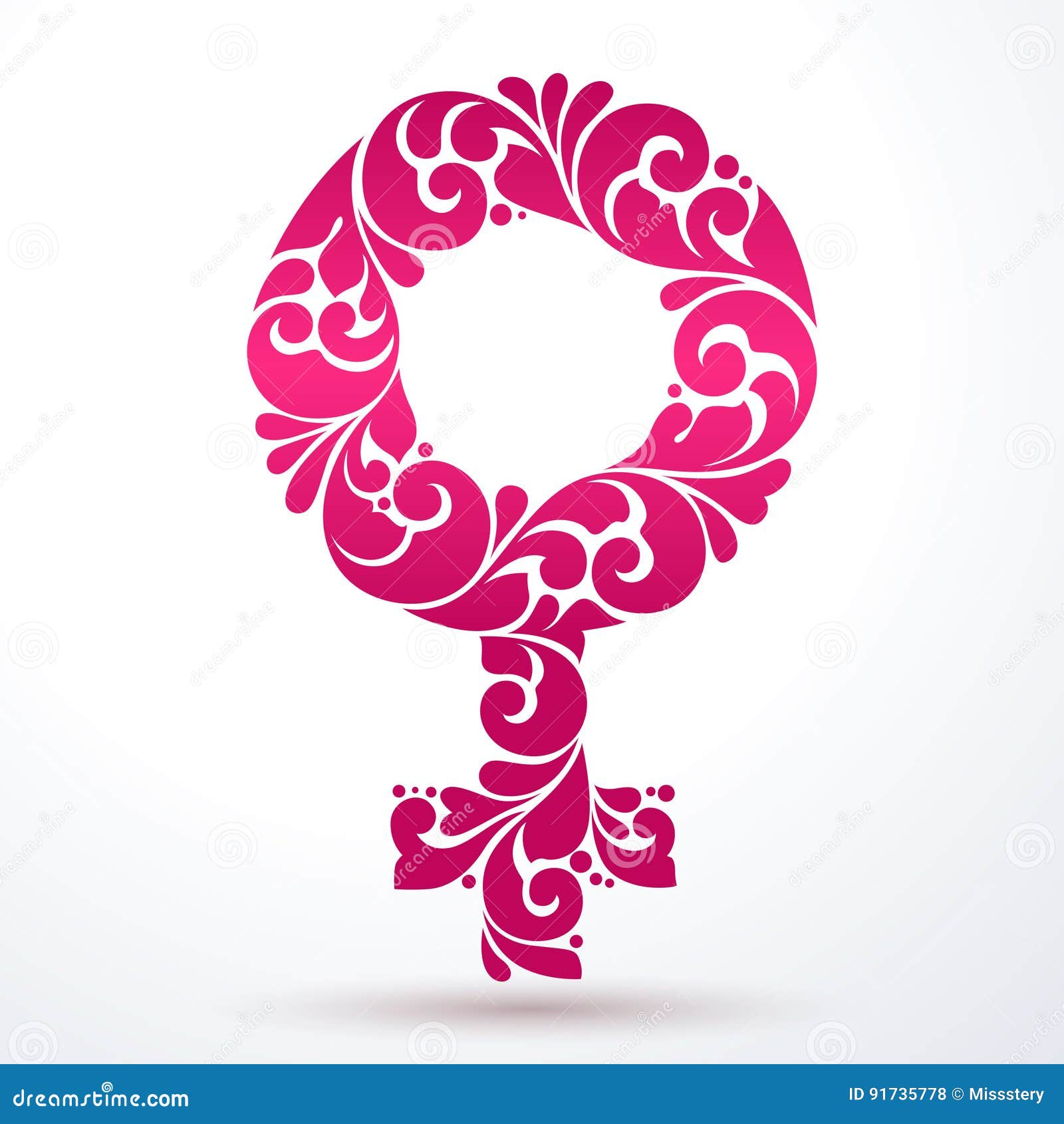 Siergeslachts Vrouwelijk Symbool Vector Illustratie - Illustration of ...