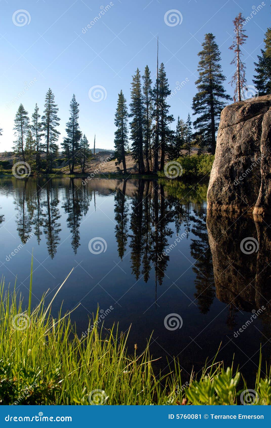 Sierra Lake Reflection stock image. Image of outdoor, california - 5760081