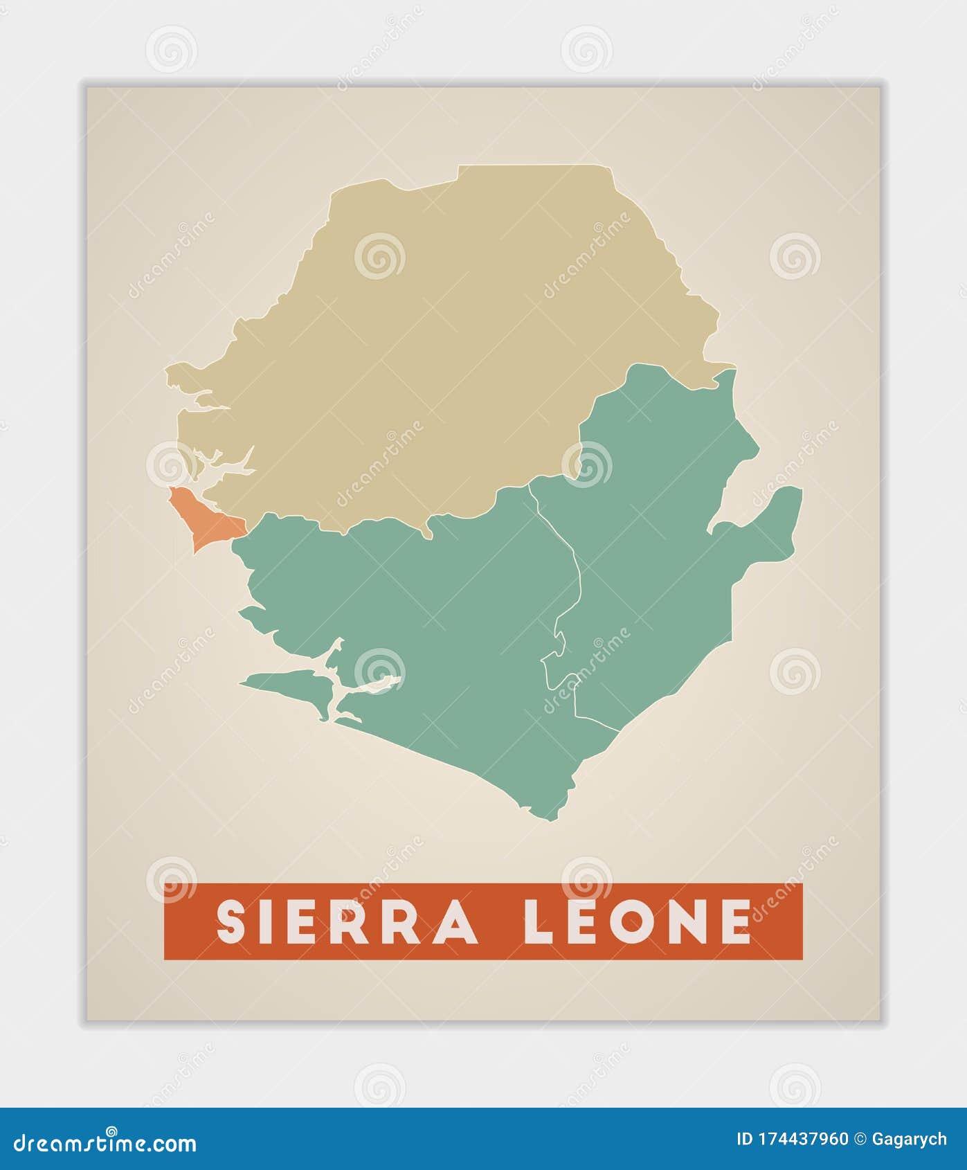 Sierra Leone Poster Stock Vector Illustration Of Globe 174437960
