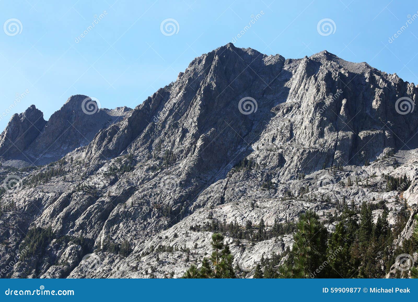 Sierra Nevada Mountain Rock Face Stock Image - Image of peaks, granite ...