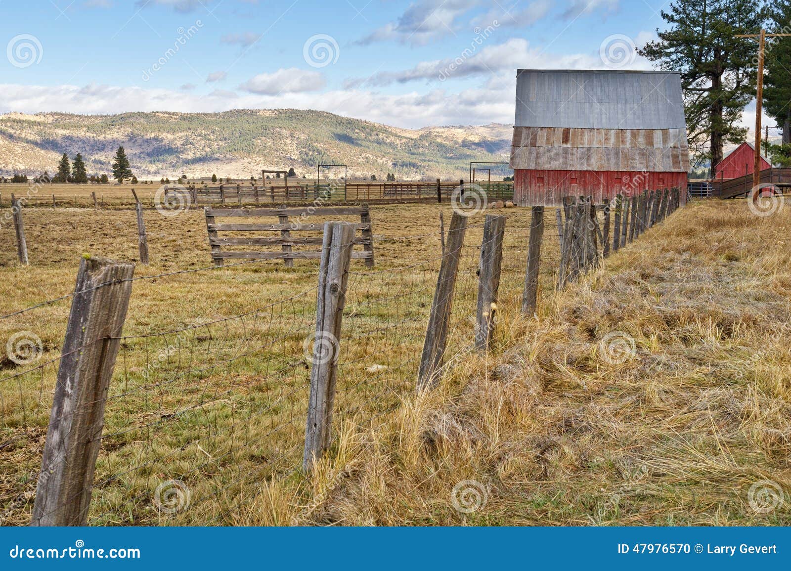 Sierra Valley, California Ranch Stock Photo - Image of buildings ...
