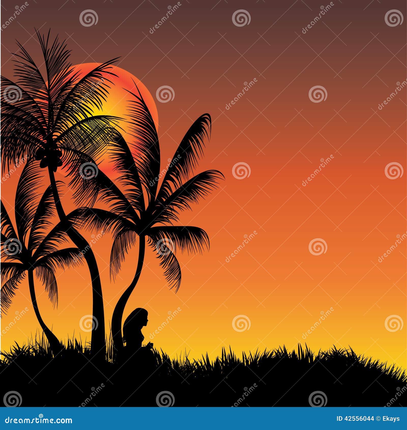 Siesta Time Young Lady Sitting Down Resting Stock Vector - Illustration ...