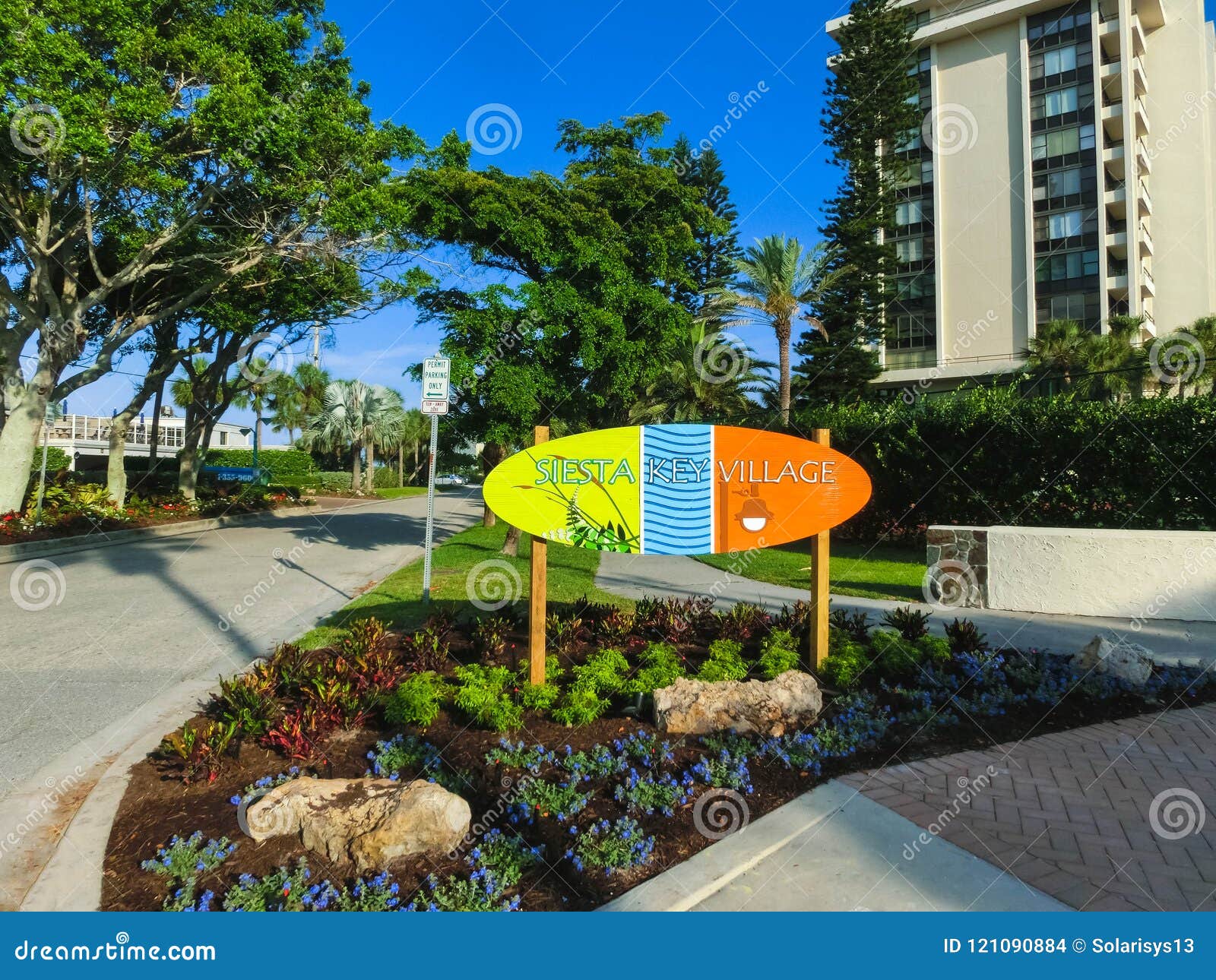 Siesta Key Welcome Sign with Beach Stock Photo - Image of relax ...