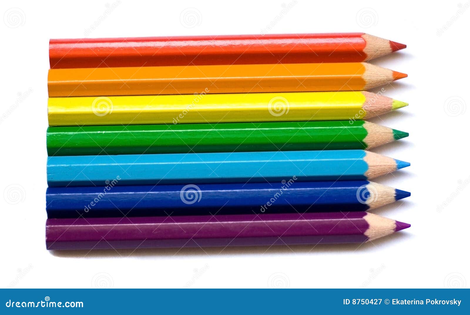 Siete lápices coloreados imagen de archivo. Imagen de rojo - 8750427