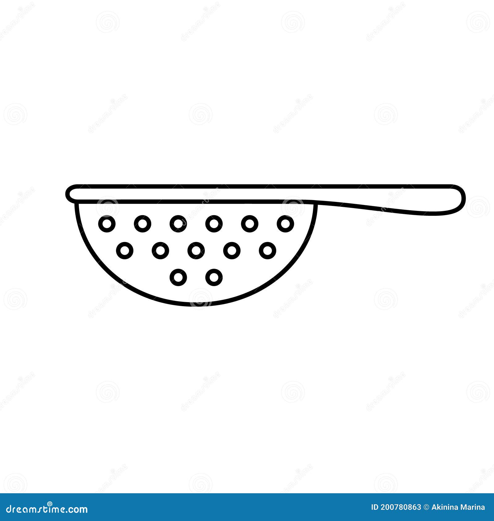 Sieve For Sifting Flour And Other Dry Substances Cartoon Vector ...