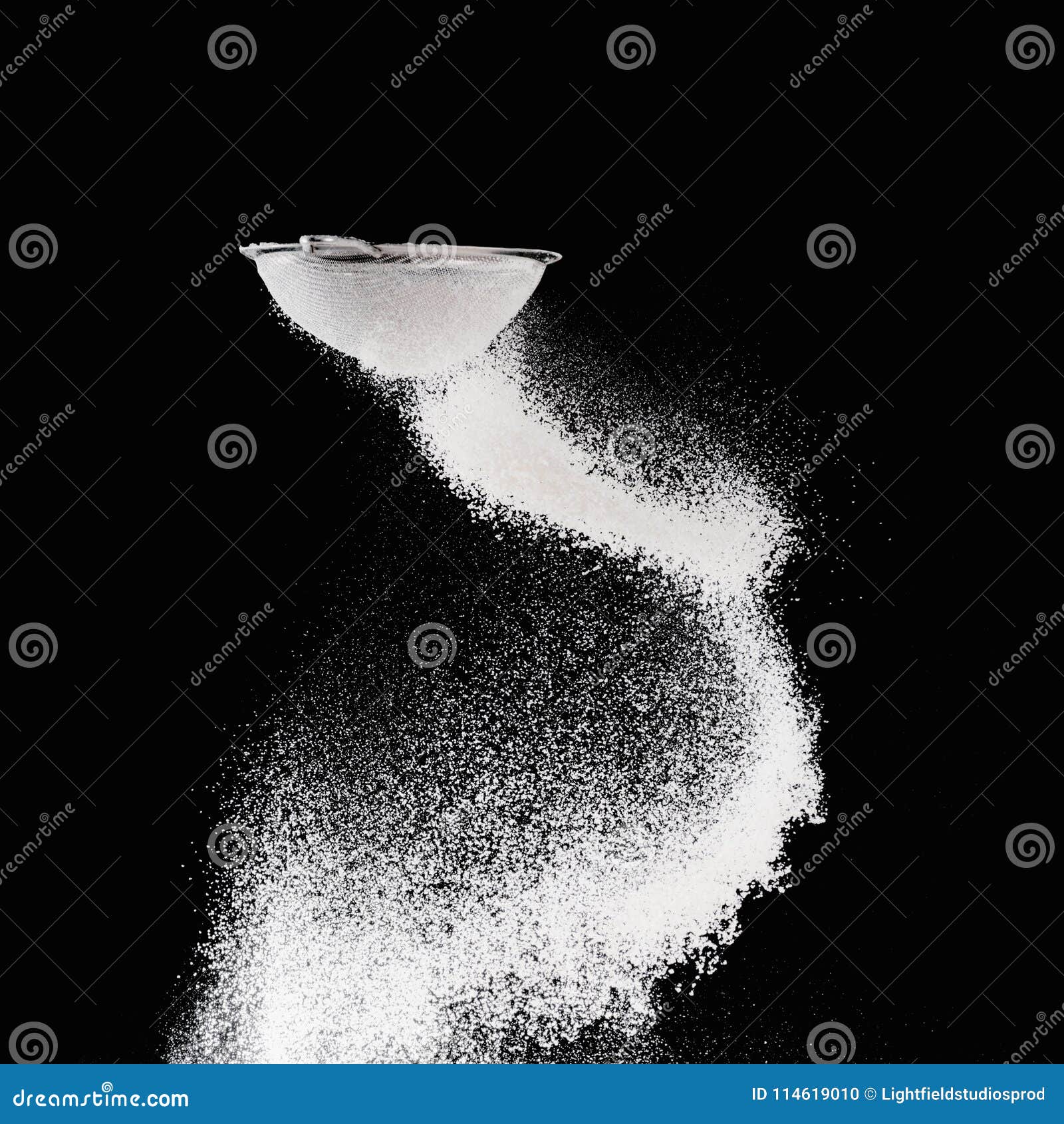 Sieve With Falling Flour Stock Photography | CartoonDealer.com #114619010