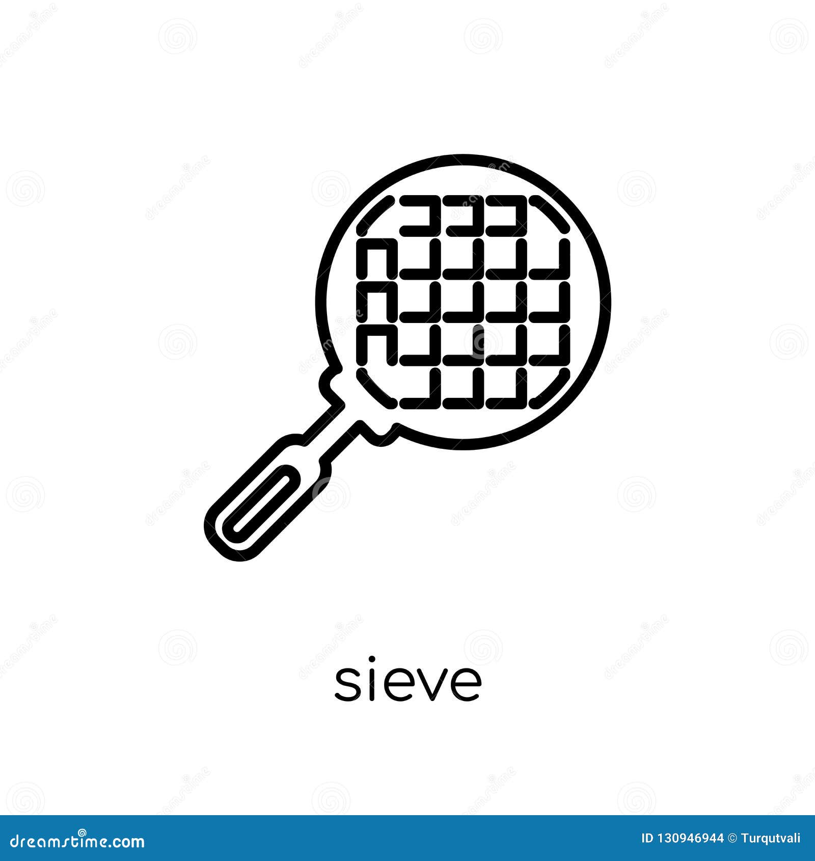 Sieve Thin Line Icon. Colander Vector Illustration Isolated On White ...