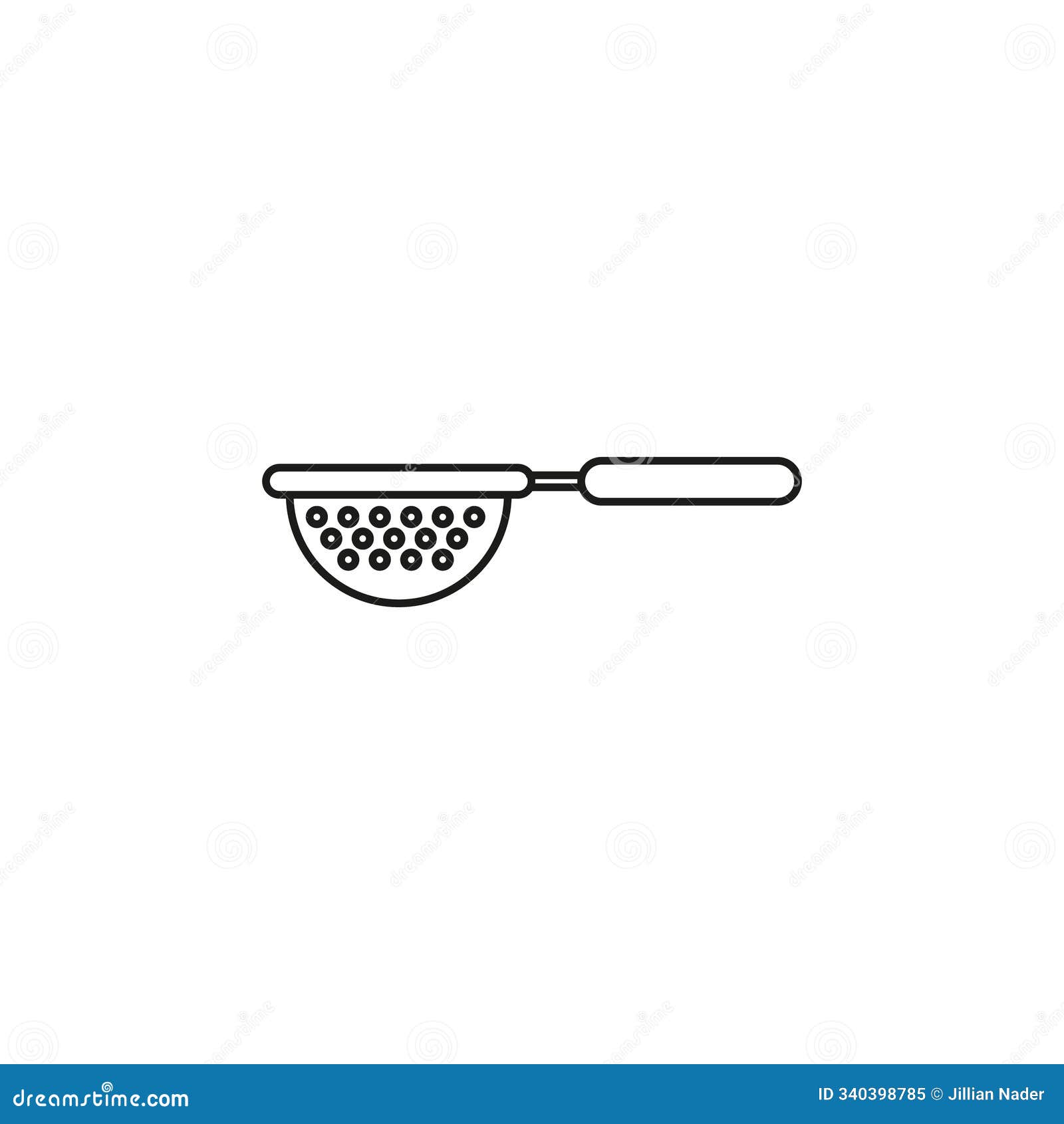 Sieve Icon Flat Line Symbol Set Stock Illustration - Illustration of ...