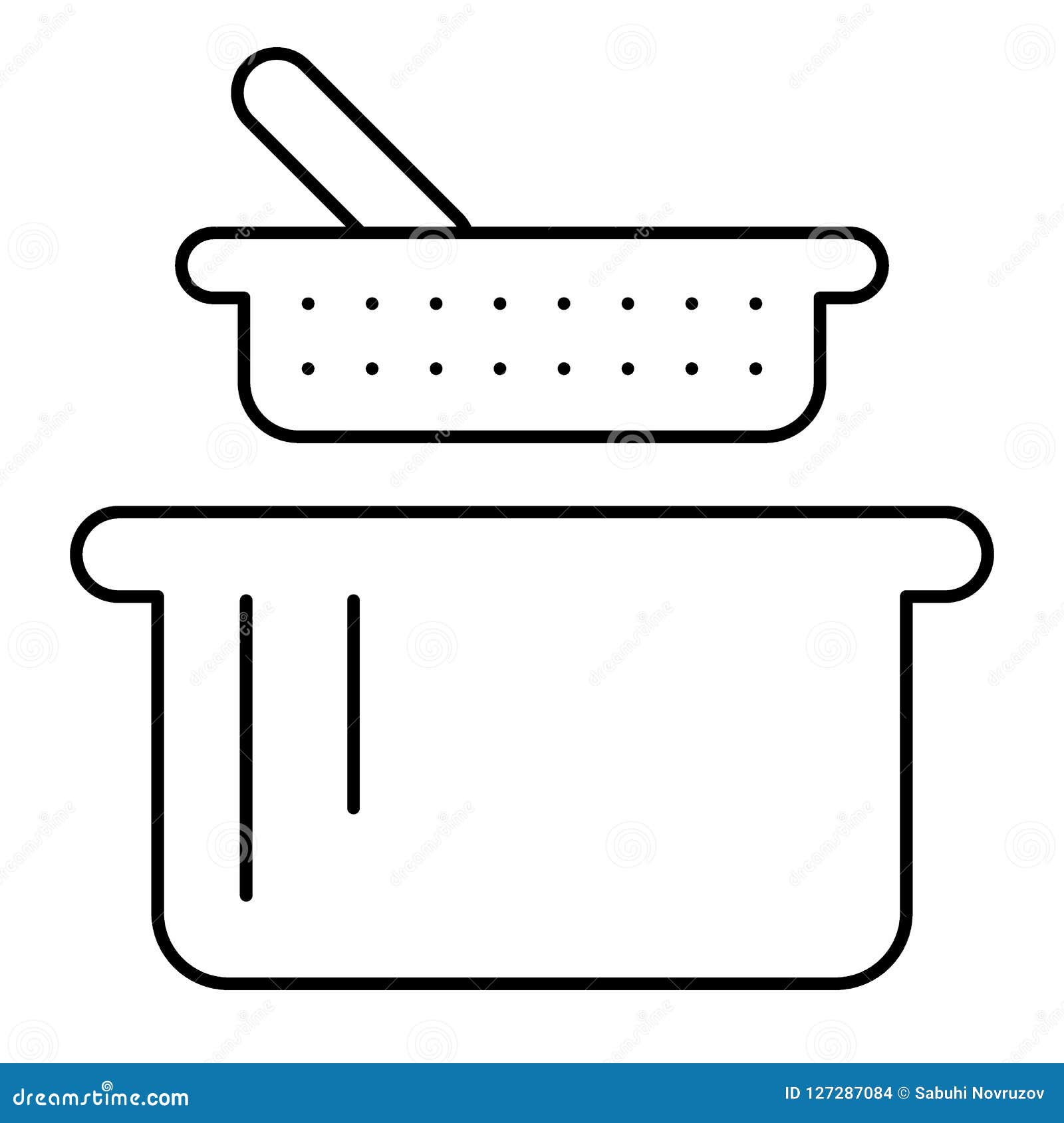 Sieve Thin Line Icon. Colander Vector Illustration Isolated On White ...