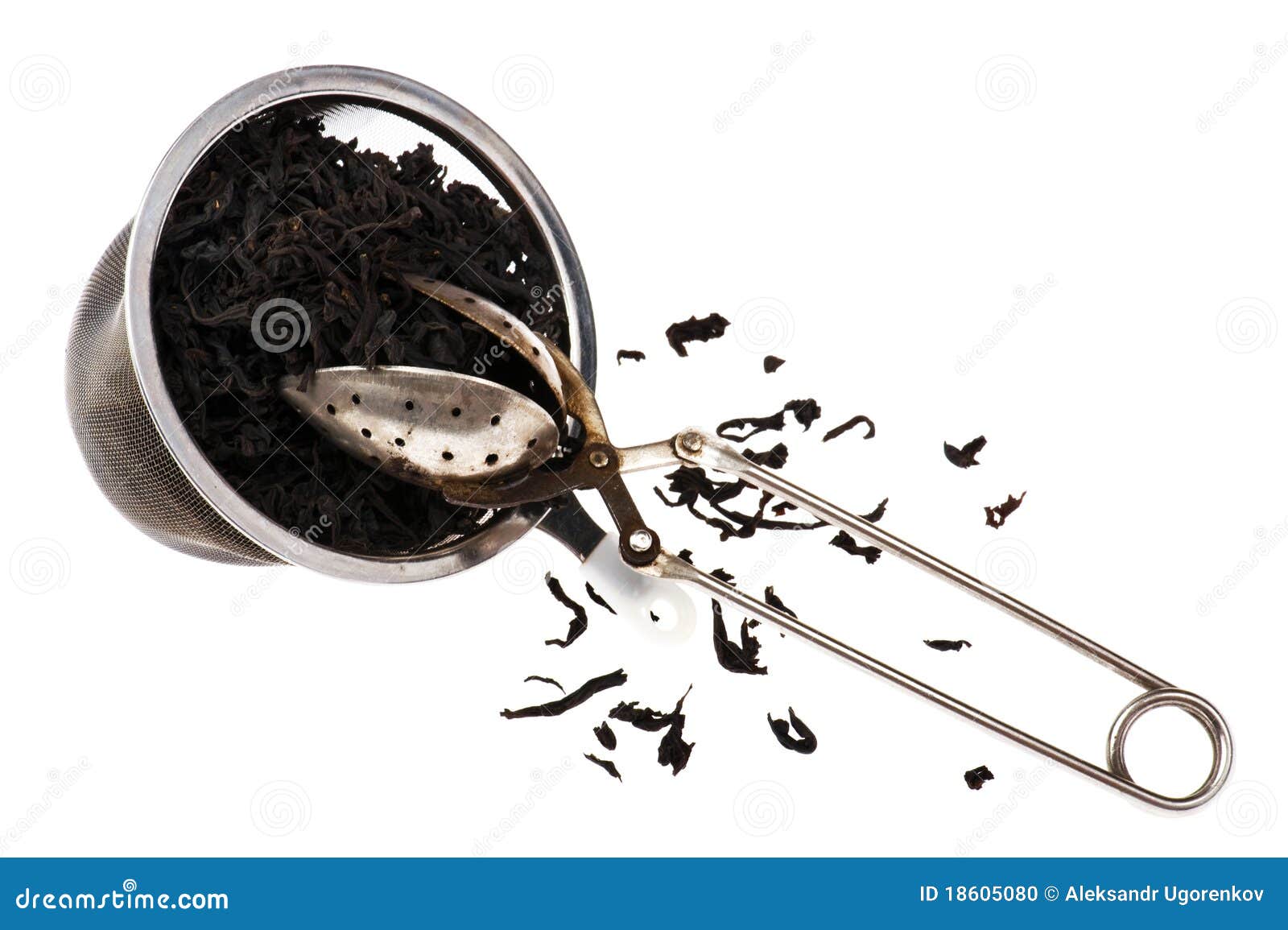 Sieve for tea on white stock photo. Image of filter, white - 18605080