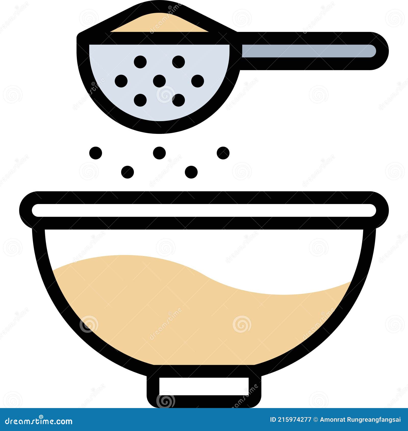 Sieving Icon, Bakery and Baking Related Vector Stock Vector ...